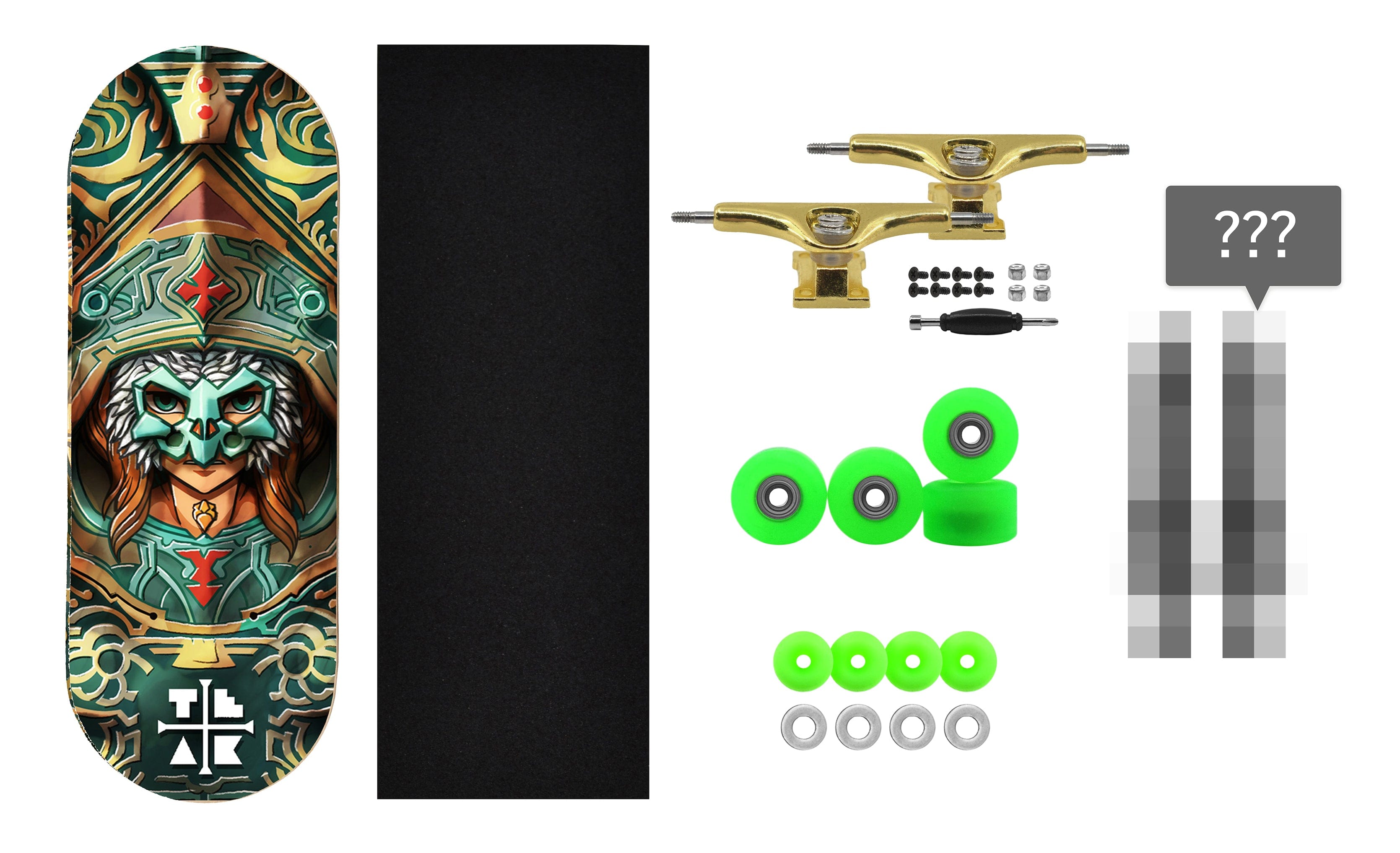 Fingerboard Deck Teak Tuning Wallace Stained Glass Fingerboard Complete ...