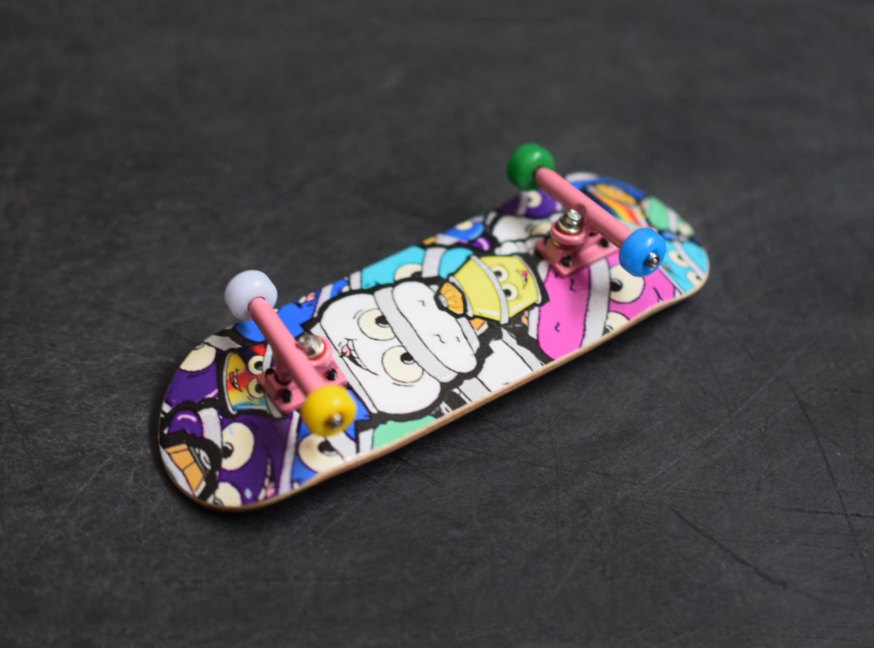 32mm Prolific Gen2 Fingerboard Complete - "Bubble Bushing Collage" Gra ...