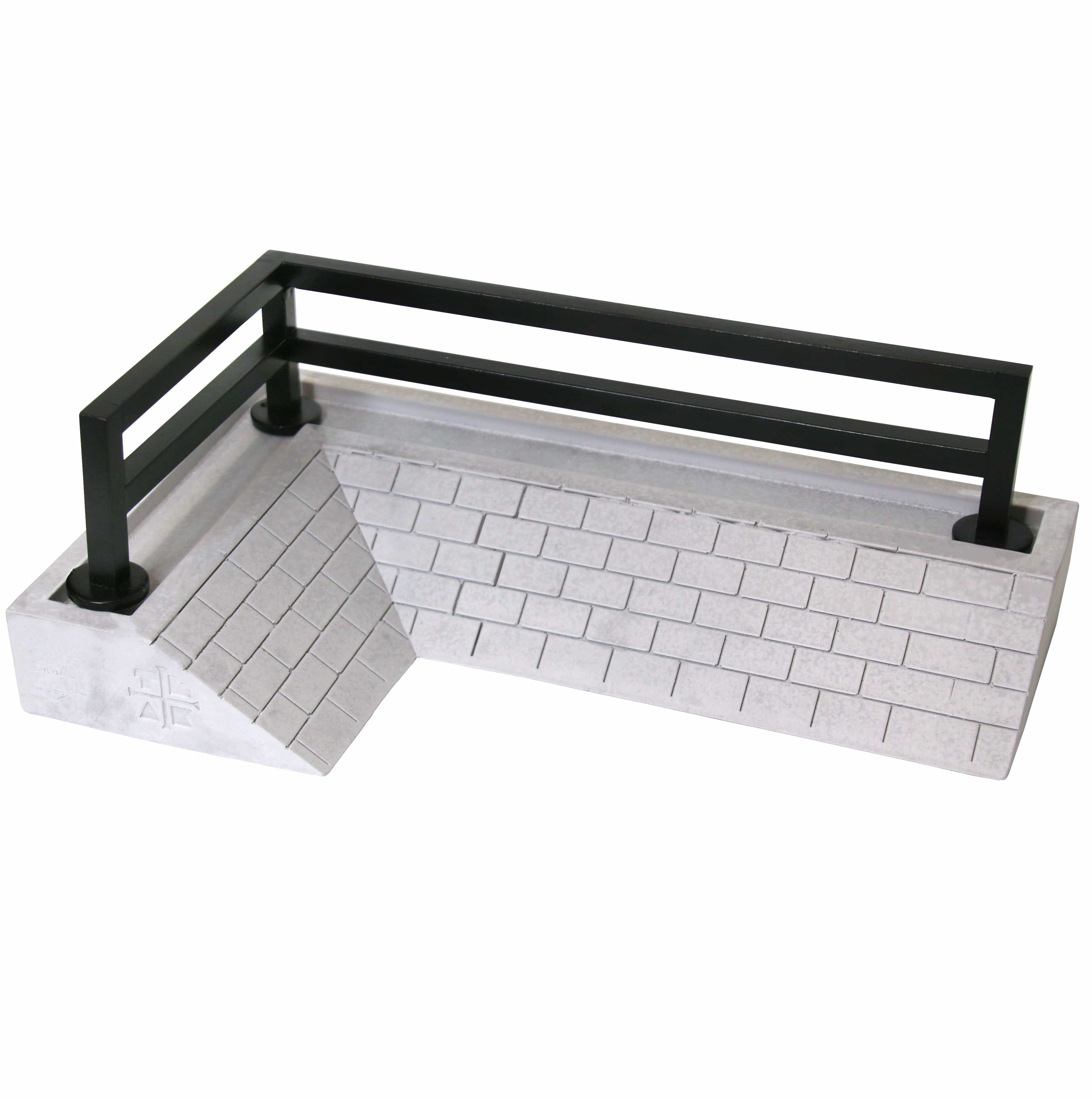 Combo Pack: L Rail and Monument Series Concrete L Bank - Teak Tuning x ...