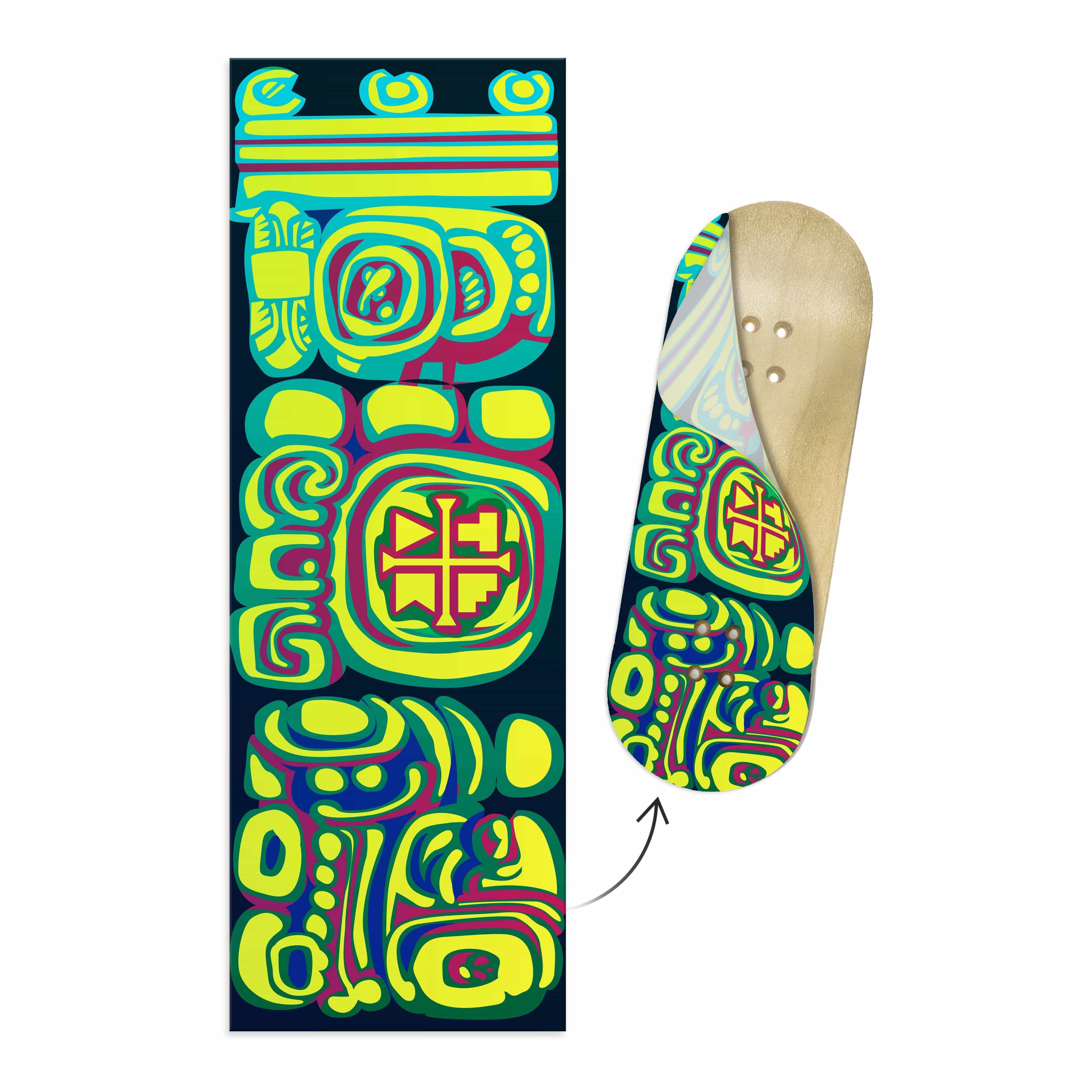 "Xbalanque" Artist Collaboration Deck Graphic Wrap - 35mm x 110mm ...