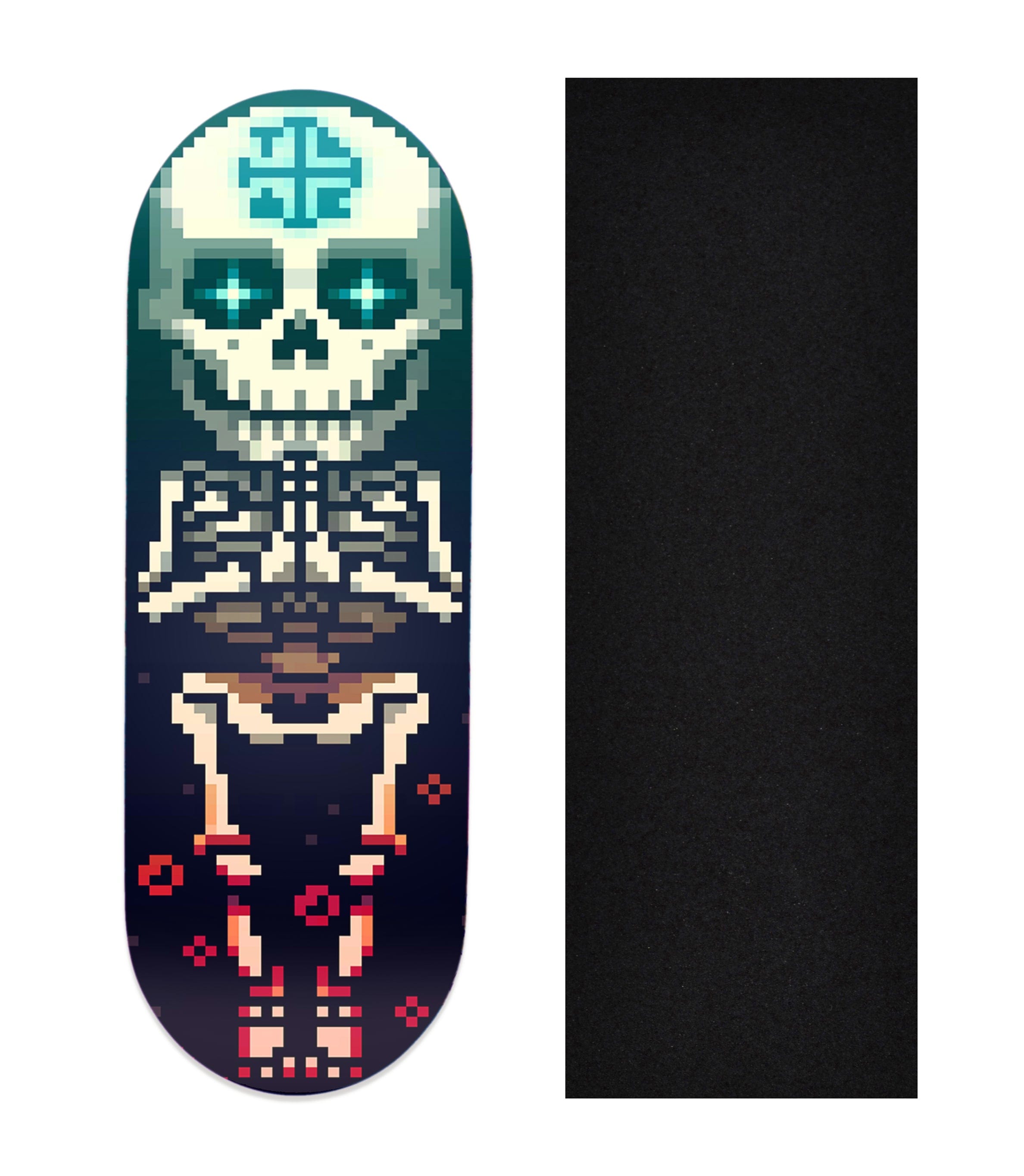 Heat Transfer Graphic Wooden Fingerboard Deck, "Ancient Light" – Teak ...