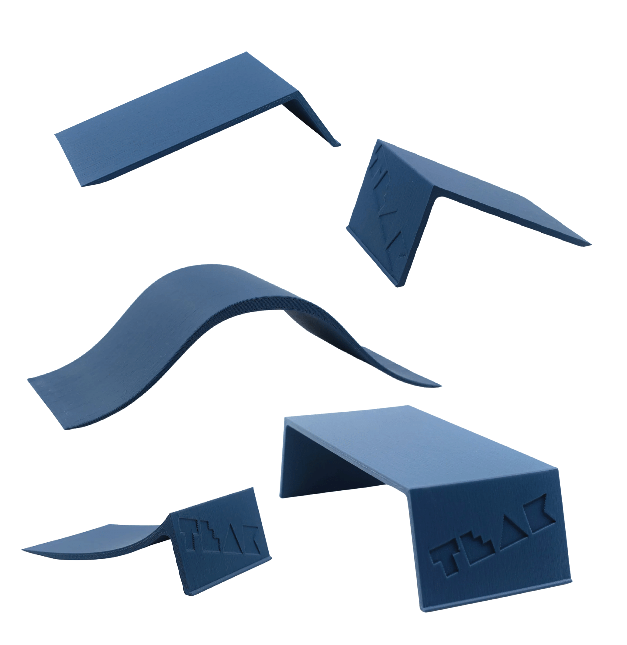 5 Piece Poly Ramp Obstacle Set, "Blue Steel" Edition - 4.5-7 Inch ...