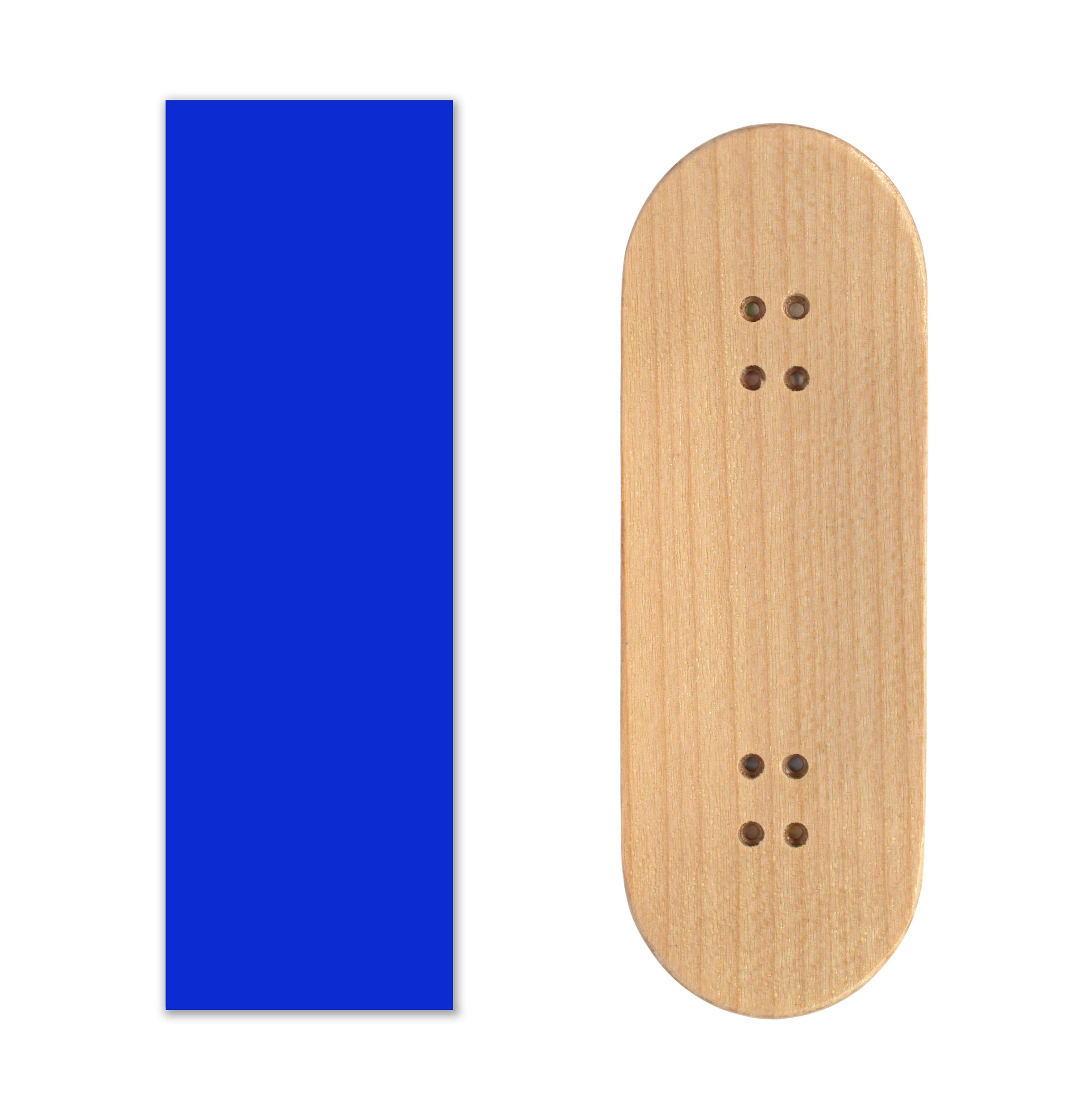 Teak Swap Fingerboard Deck & ColorBlock Wrap - "Berry Blue" - 32mm x 9 ...