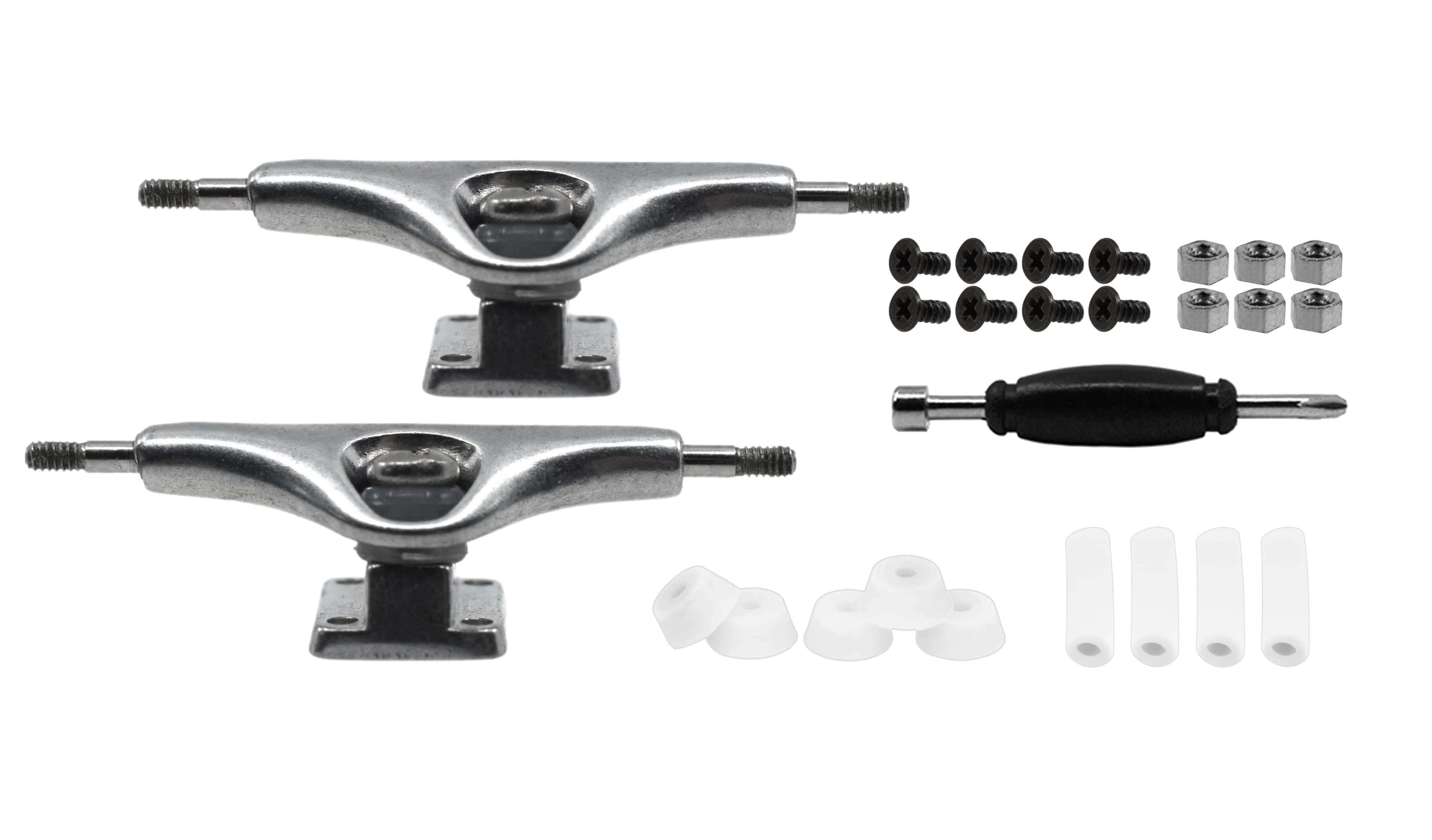 Prodigy Pro Plus Trucks, Polished Silver Colorway - 32mm Wide - Includ ...