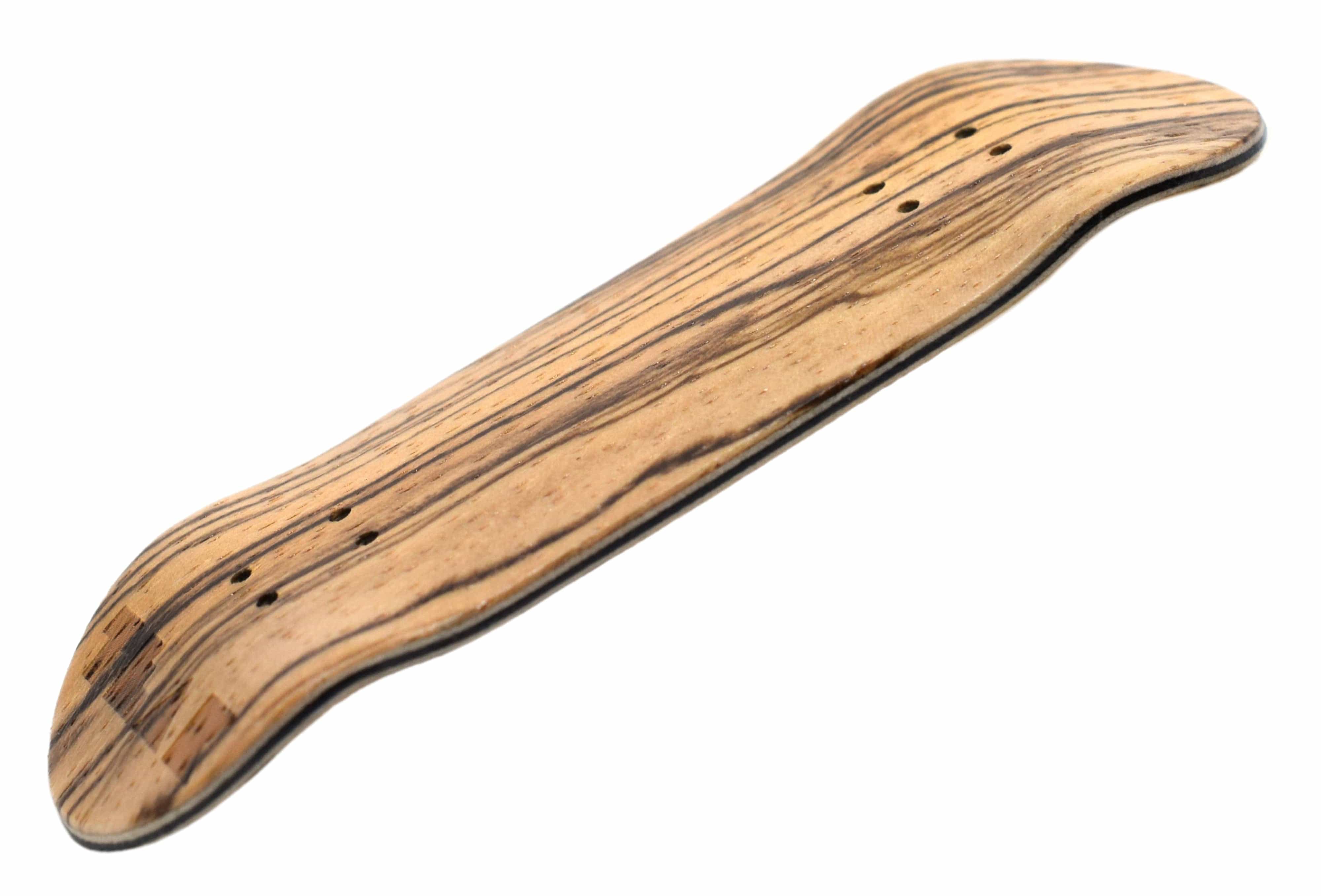 PROlific Wooden 5 Ply Fingerboard Deck 32x95mm - Zebrawood - with Blac ...
