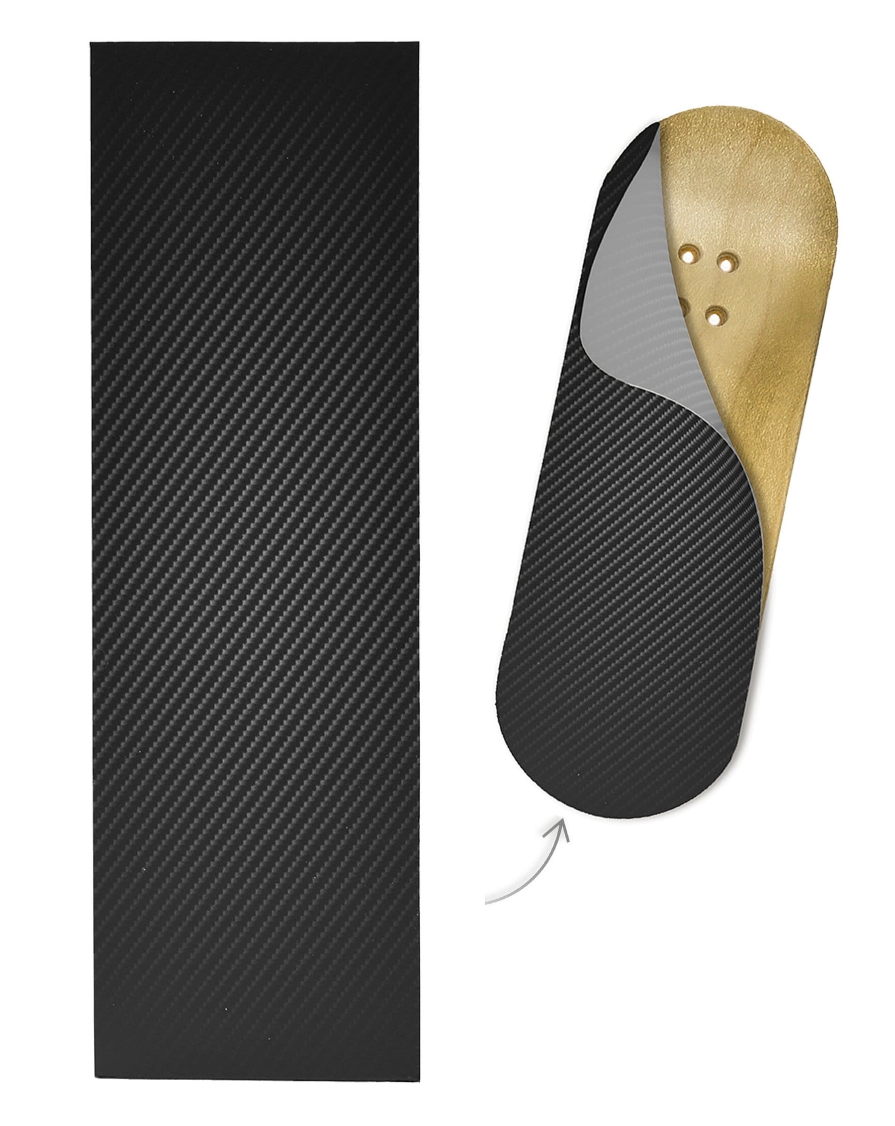 Teak Swap Fingerboard Deck & Graphic Wrap - "Carbon Fiber" - 32mm x 97 ...